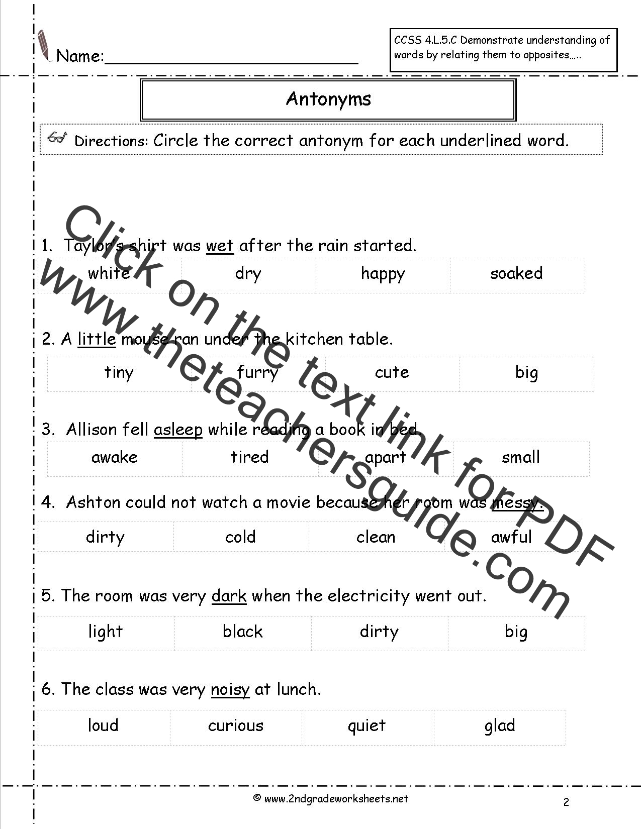 Synonyms And Antonyms Worksheets Synonyms And Antonyms Worksheets