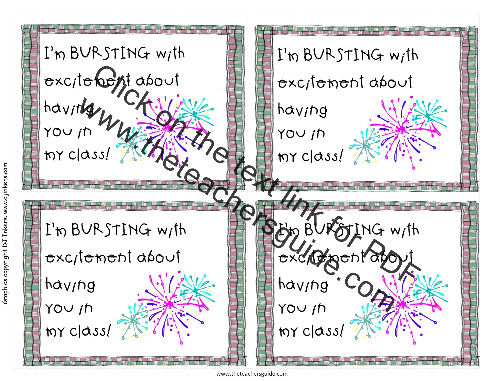 Free Open House Treat Bag Toppers